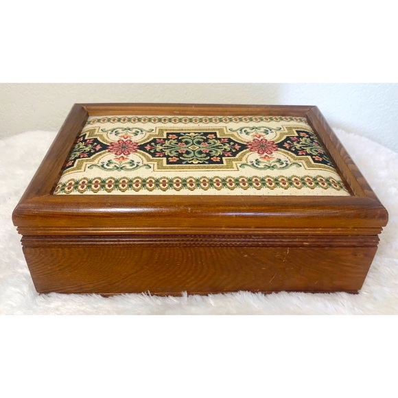 Vintage | Storage & Organization | Vintage Mcm Tapestry Gold Velvet ...